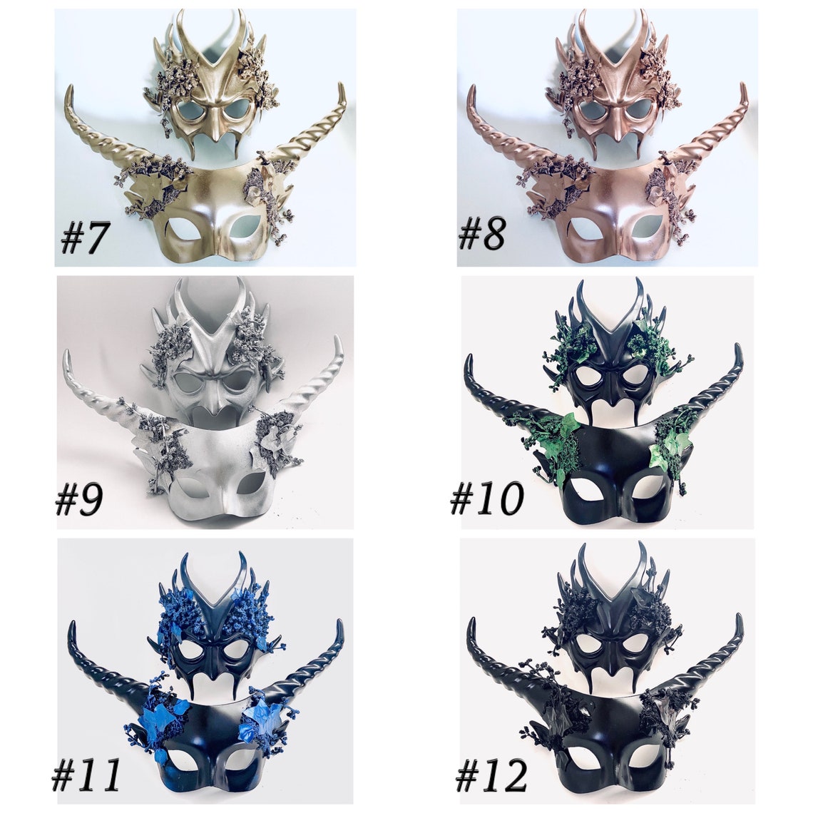 Couples Masquerade Mask Forest Masks Nature Masks Horn | Etsy