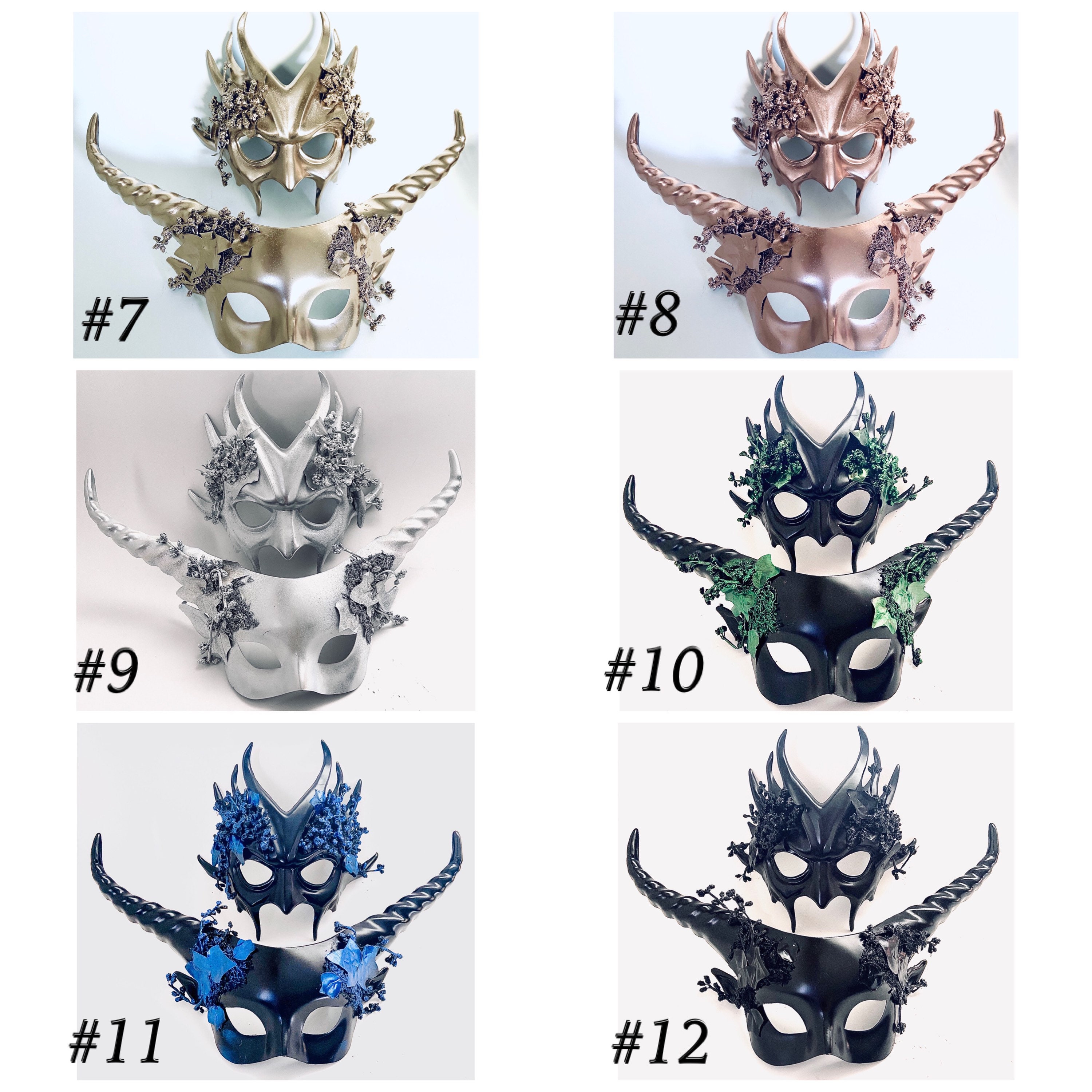 Couples Masquerade Mask Forest Masks Nature Masks Horn Woodland ...