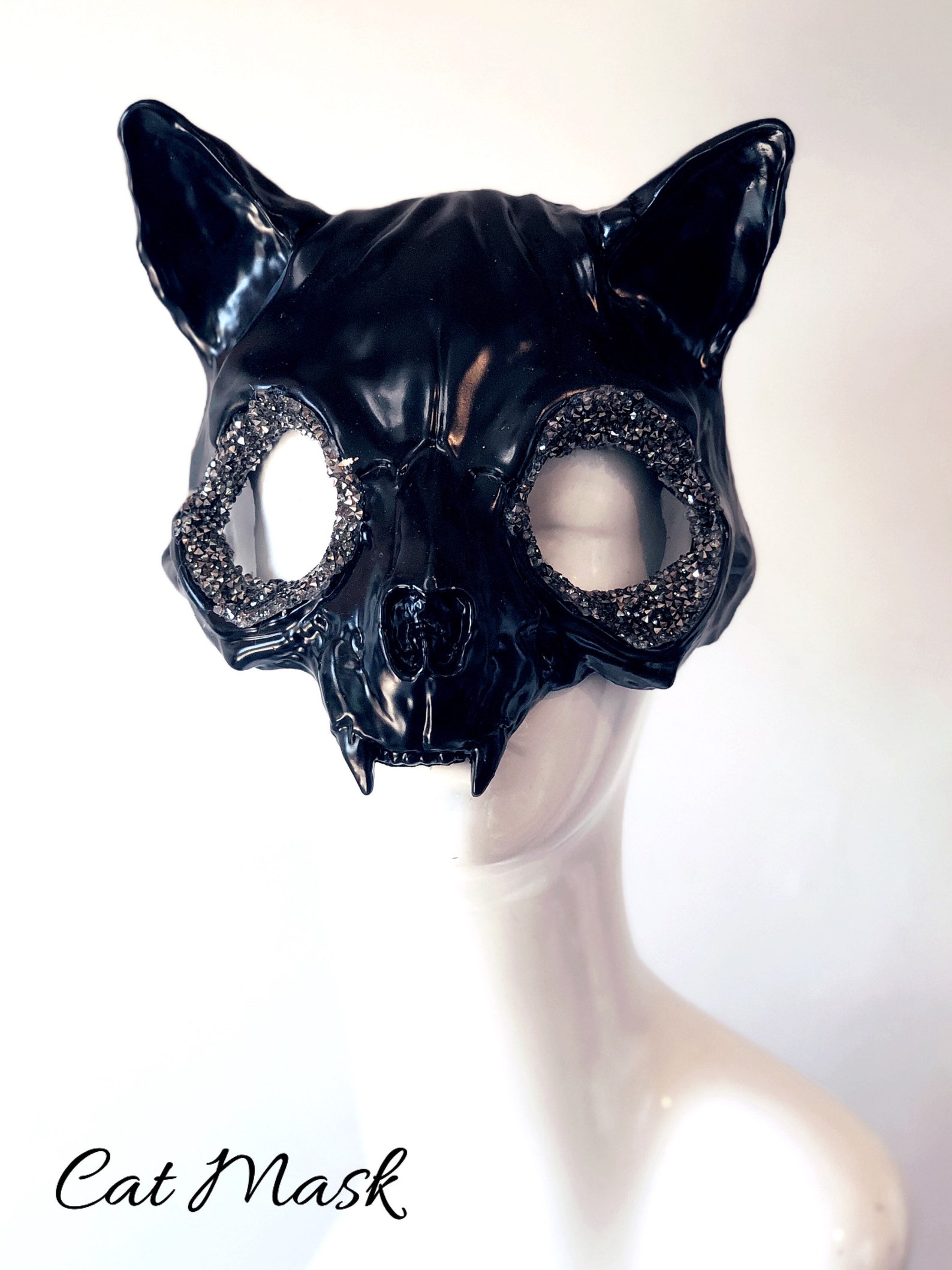 Cat Masquerade Mask Cat Costume Halloween Mask Cat Masks - Etsy