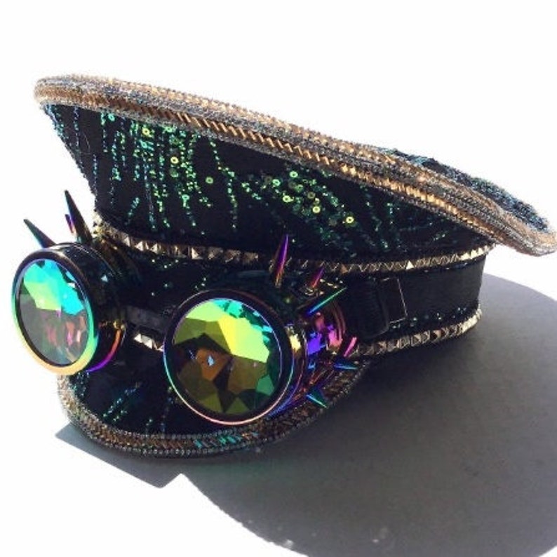 Hot Pink Captain Hat Woman Pink Sequin Rave Hat Pink - Etsy