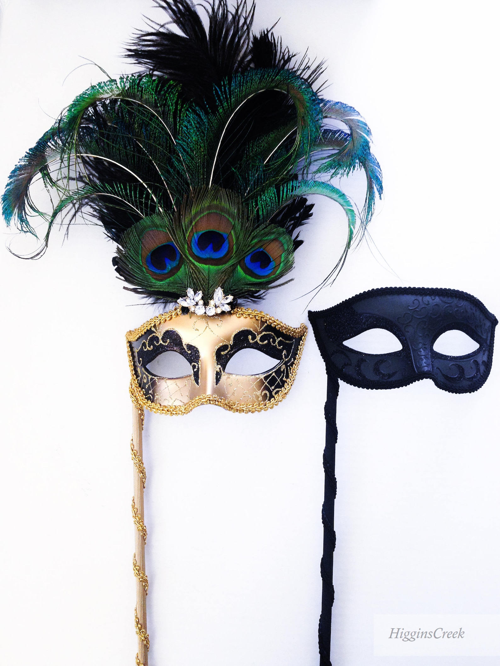 Couples Masquerade Masks With Sticks Holding Stick Mask - Etsy