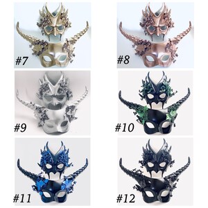 White Masquerade Mask Woman Horn Mask Winter Dryad Costume White Mask ...