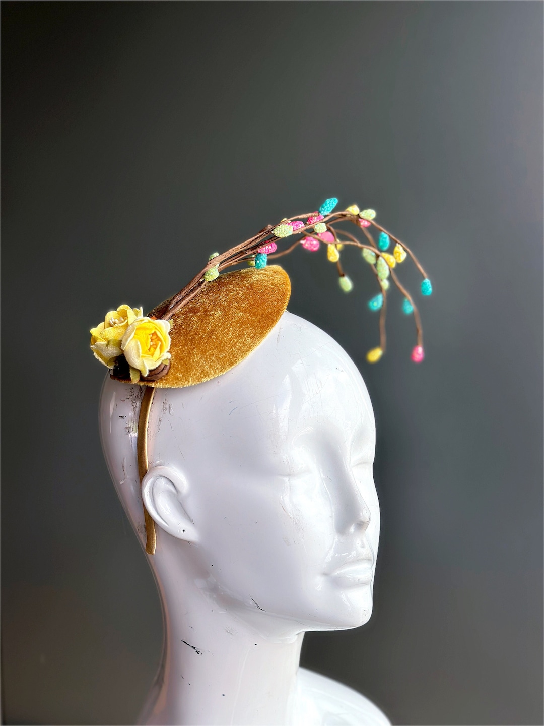 Whimsical Easter Fascinator Hat for Women Easter Sunday Hat - Etsy