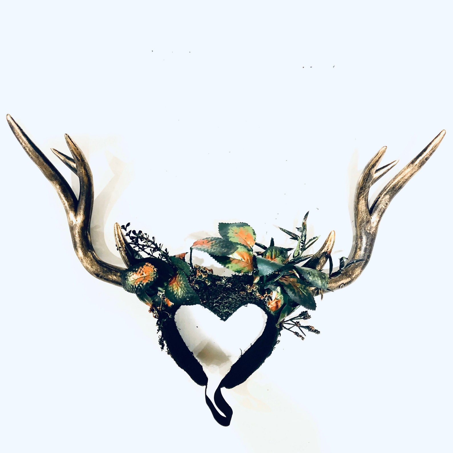 Blue Deer Antler Headdress L Witch Antler Headpiece L Woodland - Etsy