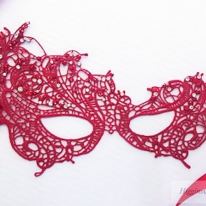 Red Masquerade Mask Red Womens Mask Red Butterfly Masks Red - Etsy
