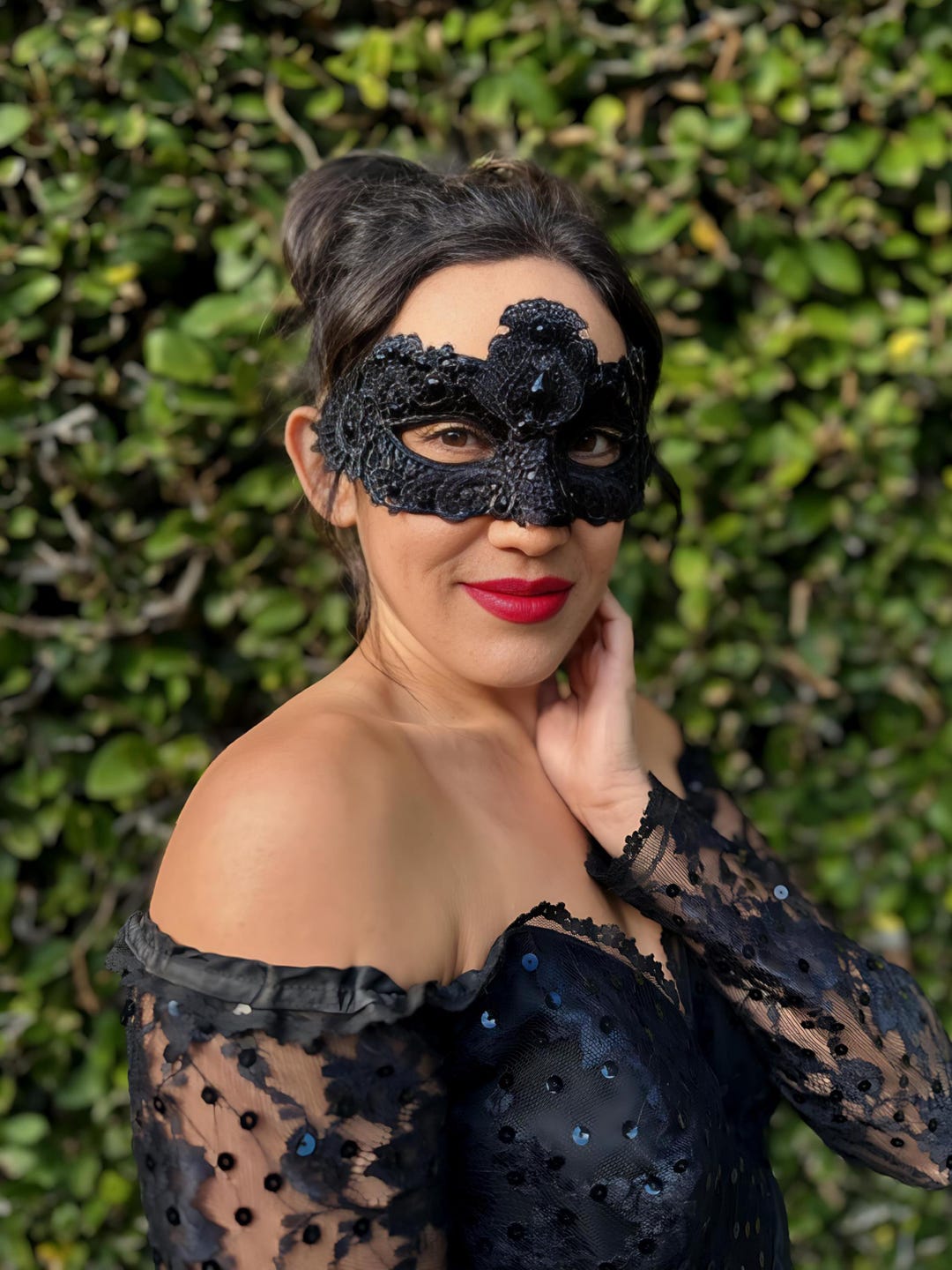 Black Masquerade Mask Brocade Masquerade Ball Elegant Party - Etsy