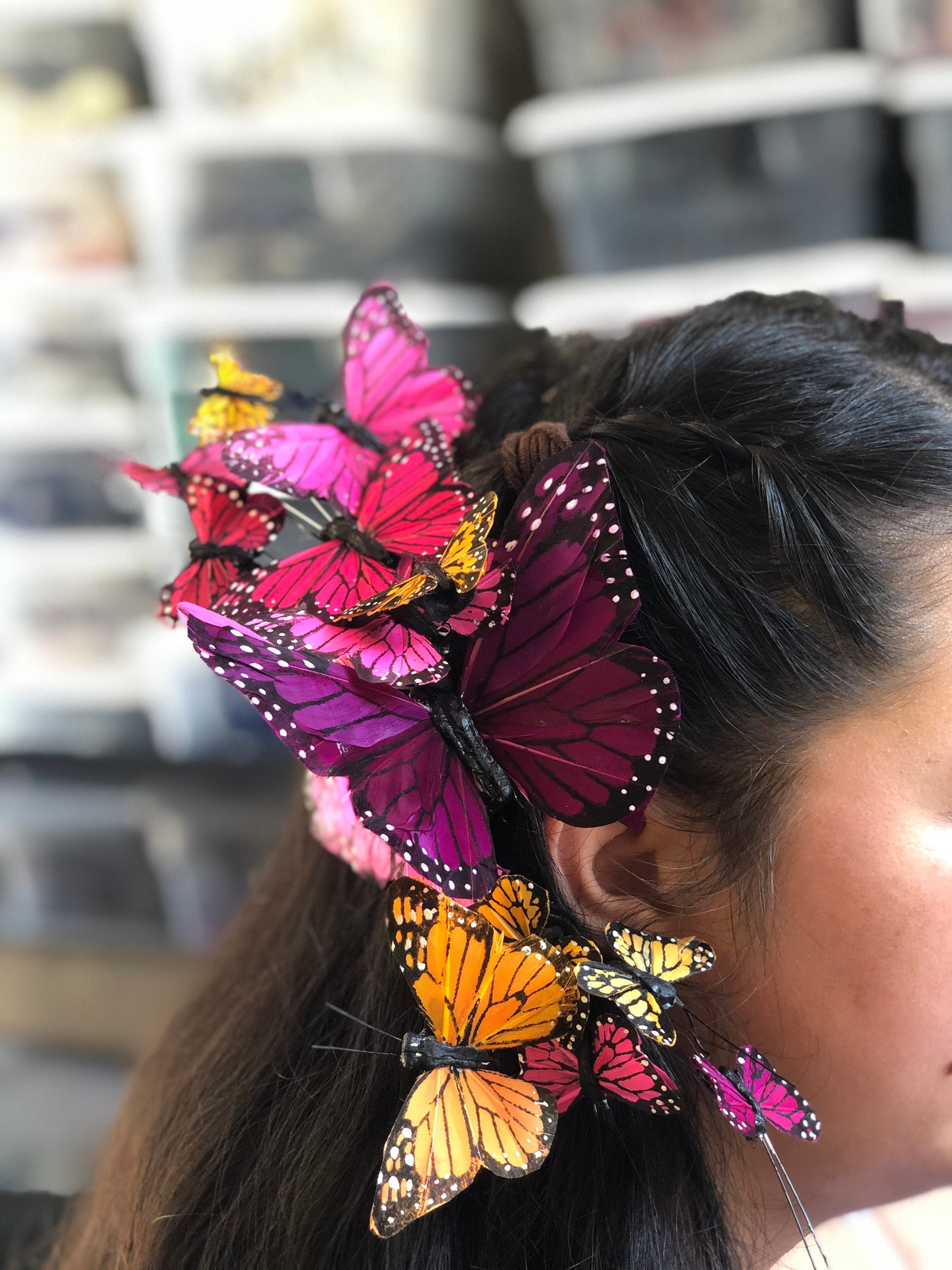 Tea Party Hat, Monarch Butterfly Headdress Hat Fascinator Derby Hat ...