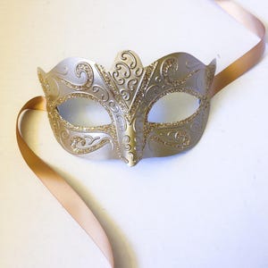 Champagne Mens Masquerade Mask, Champagne Venetian Masks, Mens Wedding ...