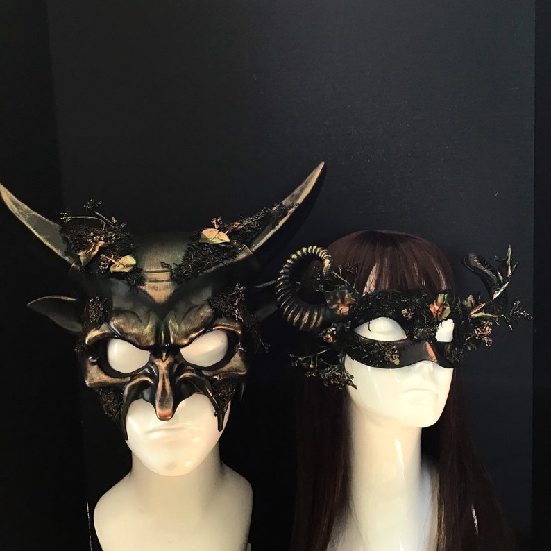 Masquerade Mask Men DEVIL MASK Forest Woodland Devil Mask Men - Etsy