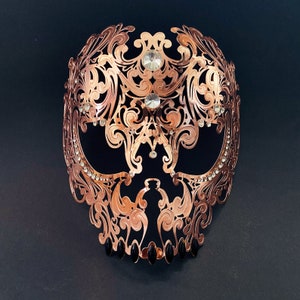 Skull Masquerade Mask Men, Red Skull Mask Halloween, Mens Masquerade ...