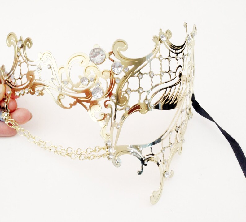 Add Chain Links to Your Mask in Black Gold or Silver | Etsy