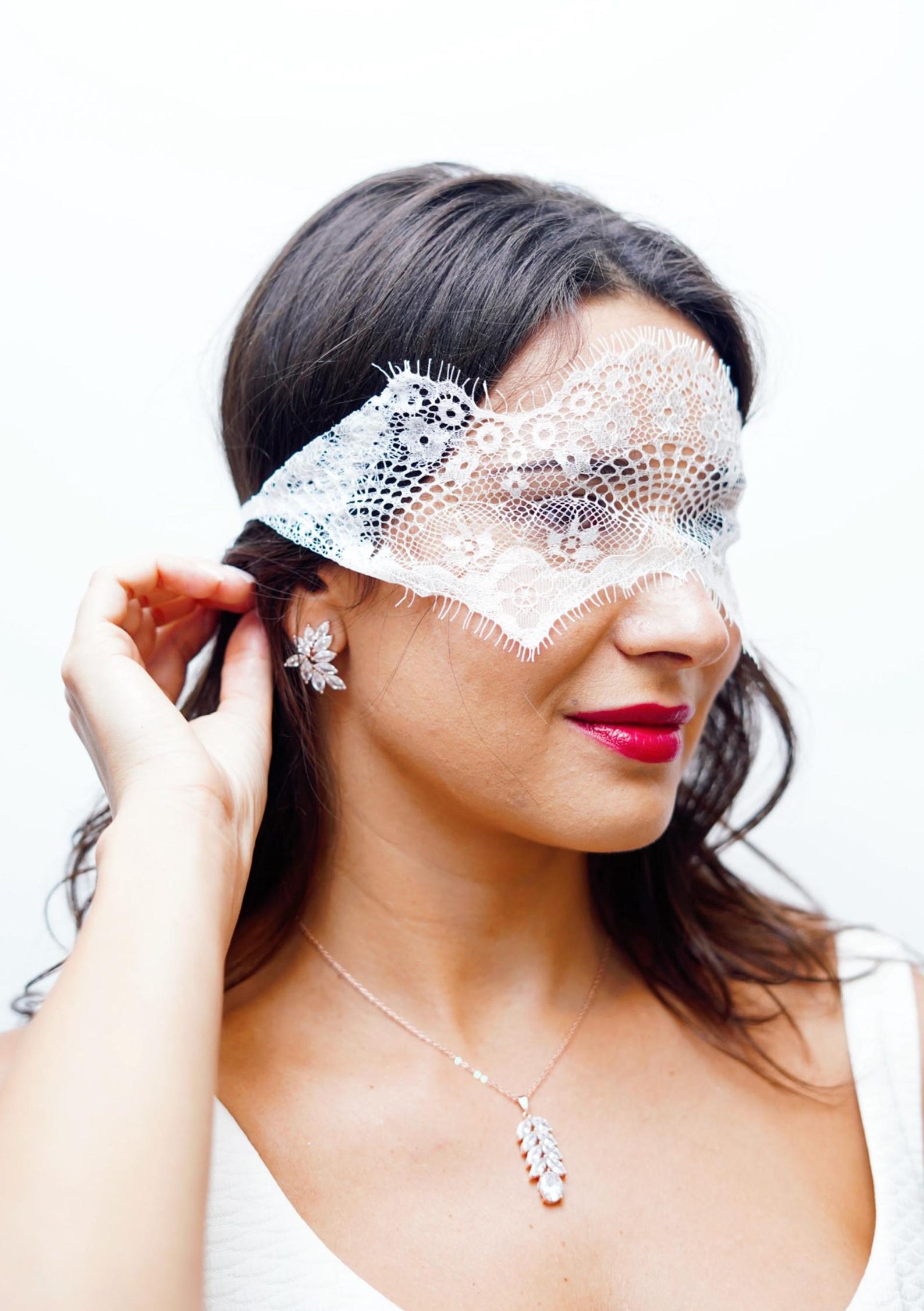 Lace Blindfold Mask: Masquerade, Boudoir Lingerie Accessory - Etsy