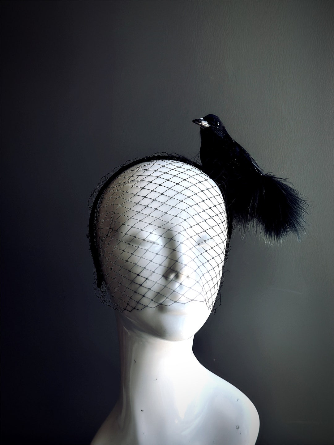 Black Crow Fascinator Halloween Fascinators Bird Fascinator, Bird Hat ...