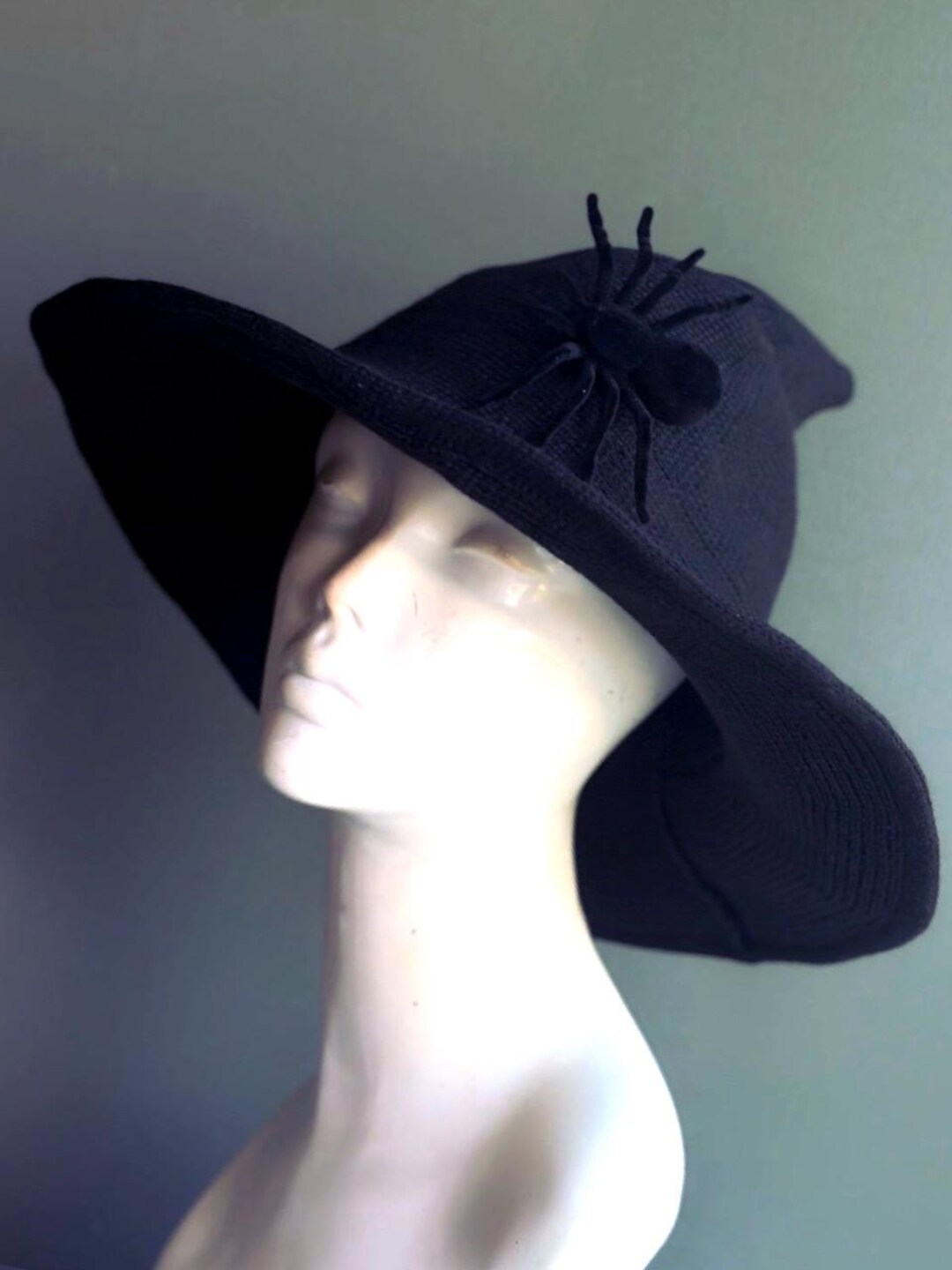 Classic Black Witch Hat Halloween Costume - Woolblend Witch Hat Cosplay ...