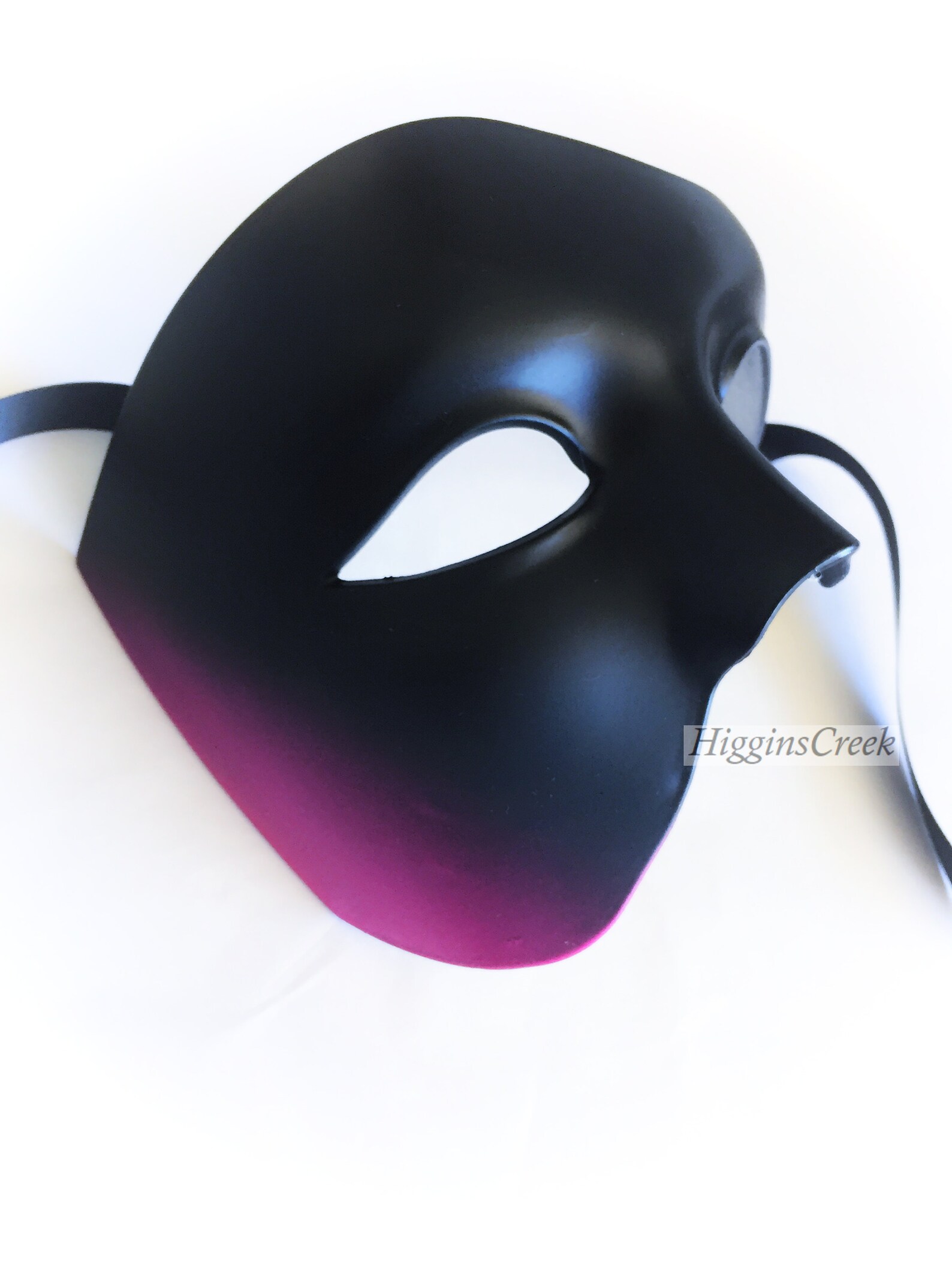 Pink Black Mens masquerade mask mask for men pink highlights | Etsy
