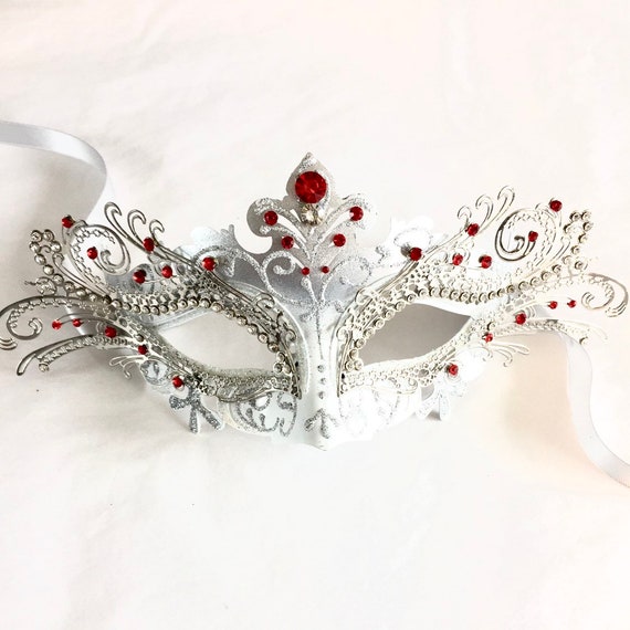 Red And Silver Masquerade Masks