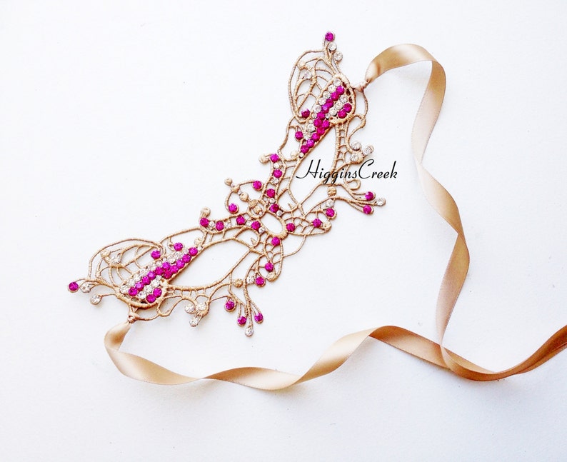 Gold Masquerade Mask, Gold Lace Mask, Gold Mardi Gras Mask, Gold Mask ...