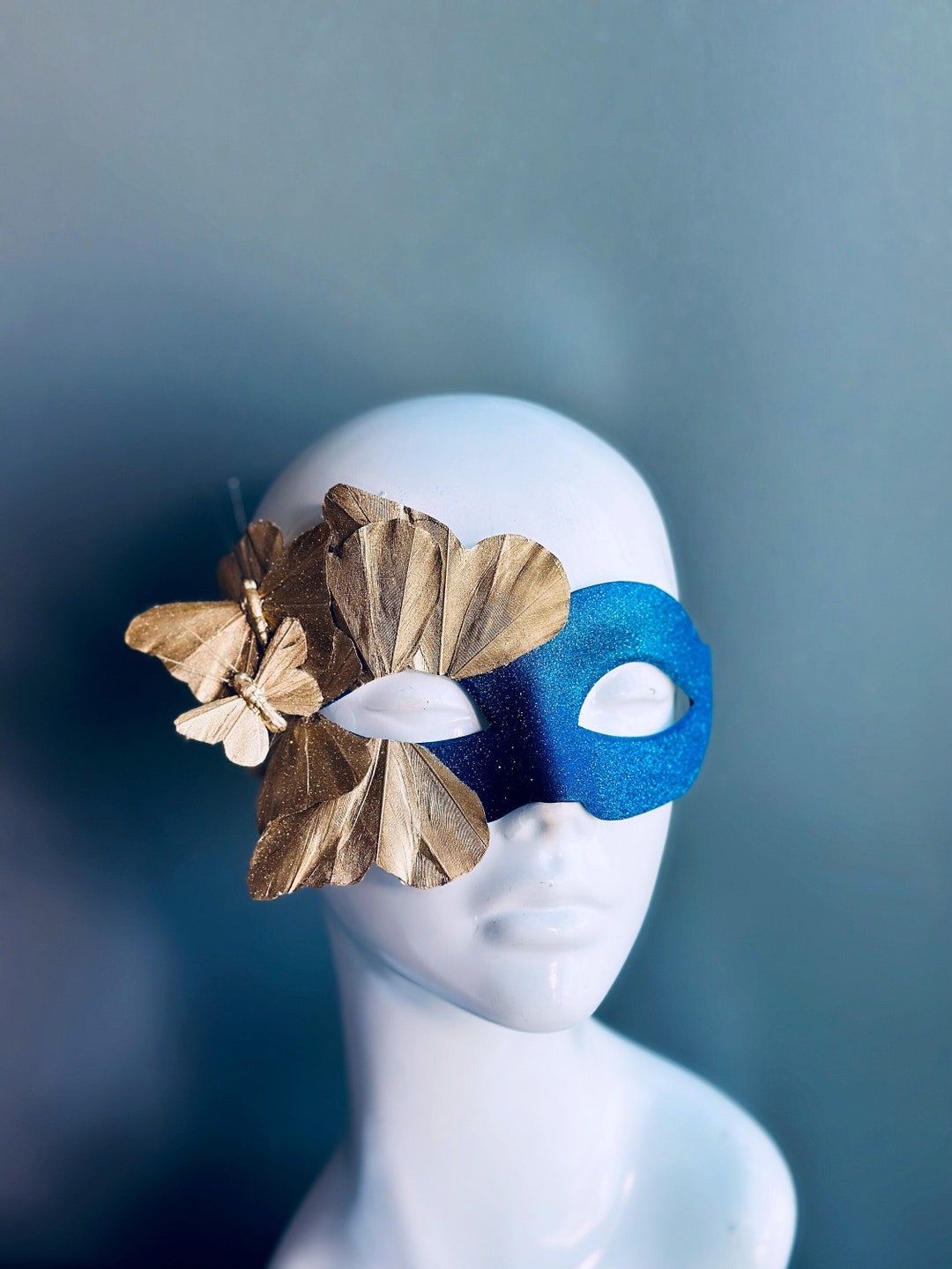 Prom Mask Women's Masquerade Mask Gold Butterfly Mask - Etsy