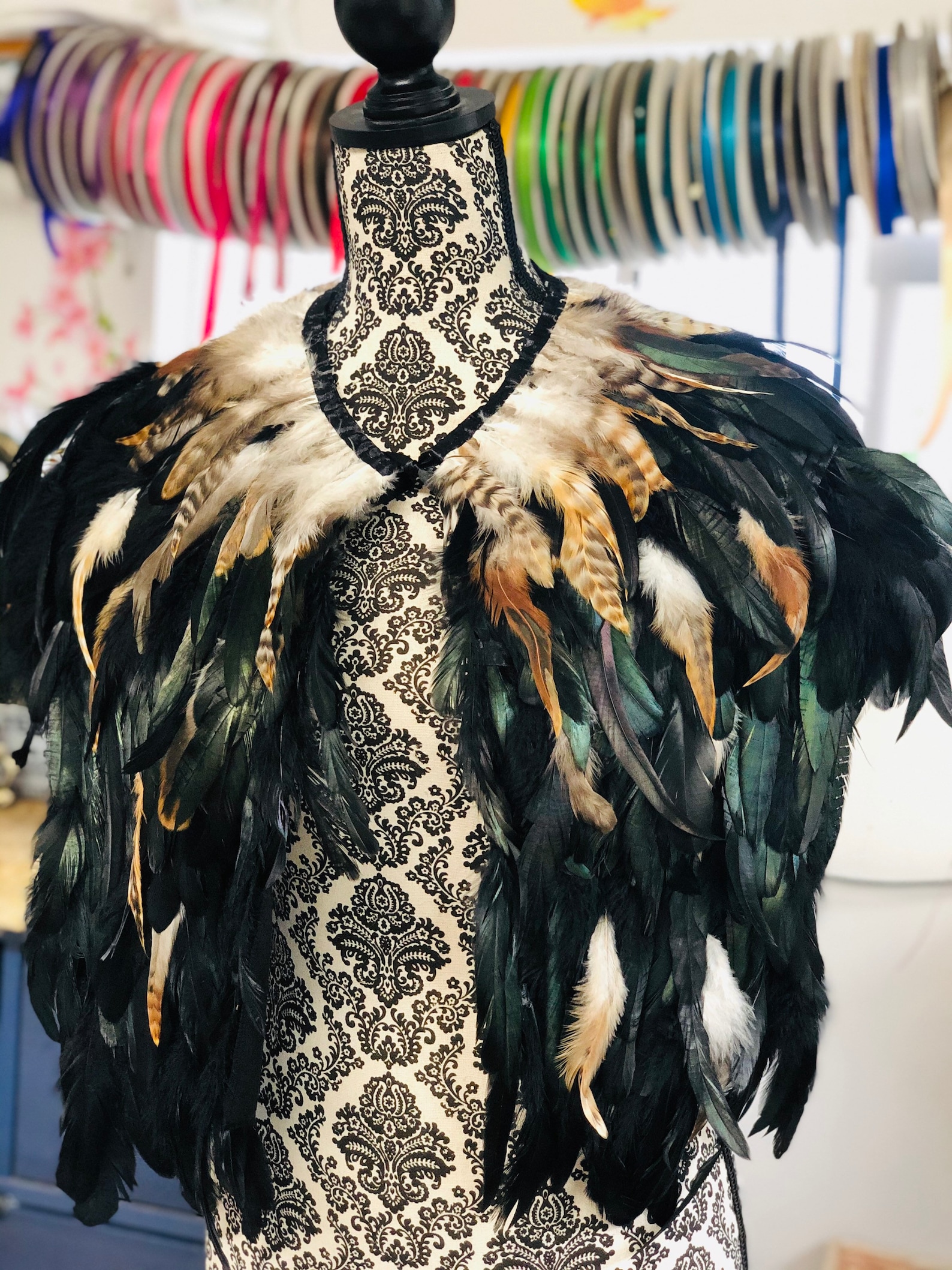 Bird Feather Cape Animal Cape Man Viking Warrior Cape Wicca Ritual ...
