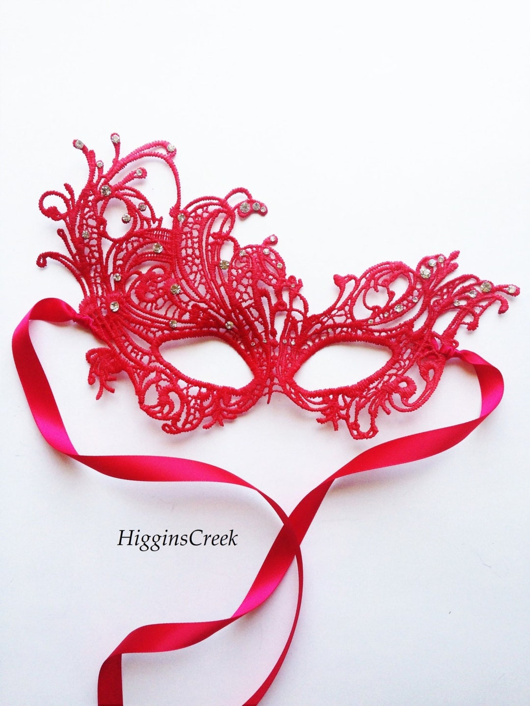 Women Red Lace Mask Face Masks Mardi Gras Mask Masquerade Mask Ball ...
