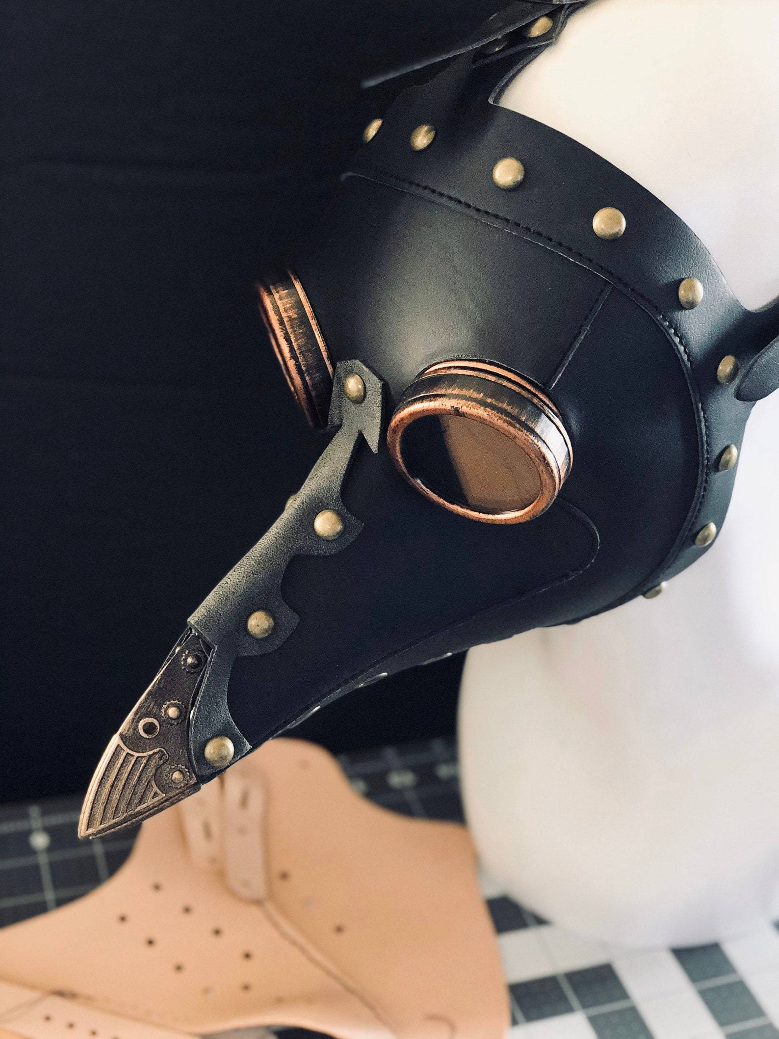 Black Silver Plague Doctor Mask Bird Face Mask Steampunk Raven | Etsy