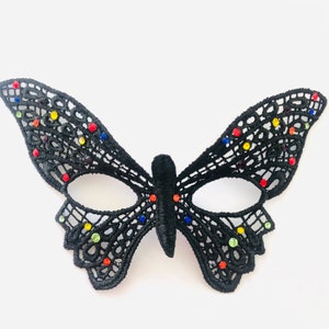 Butterfly Mask Children, Rainbow Rhinestones Girl Lace Mask for ...