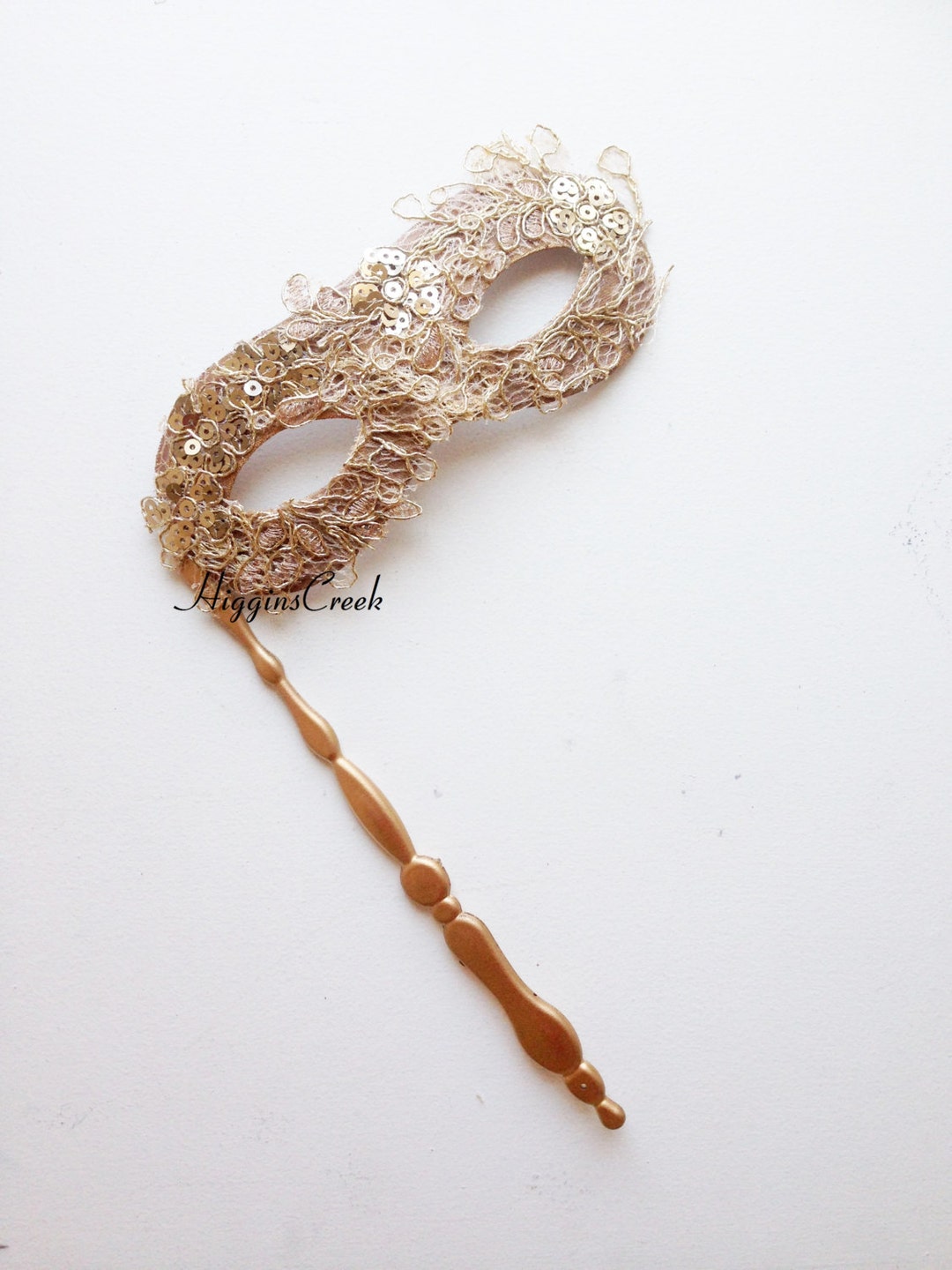 Stick Masquerade Ball Mask, Mardi Gras Stick Masks, Gold Stick ...