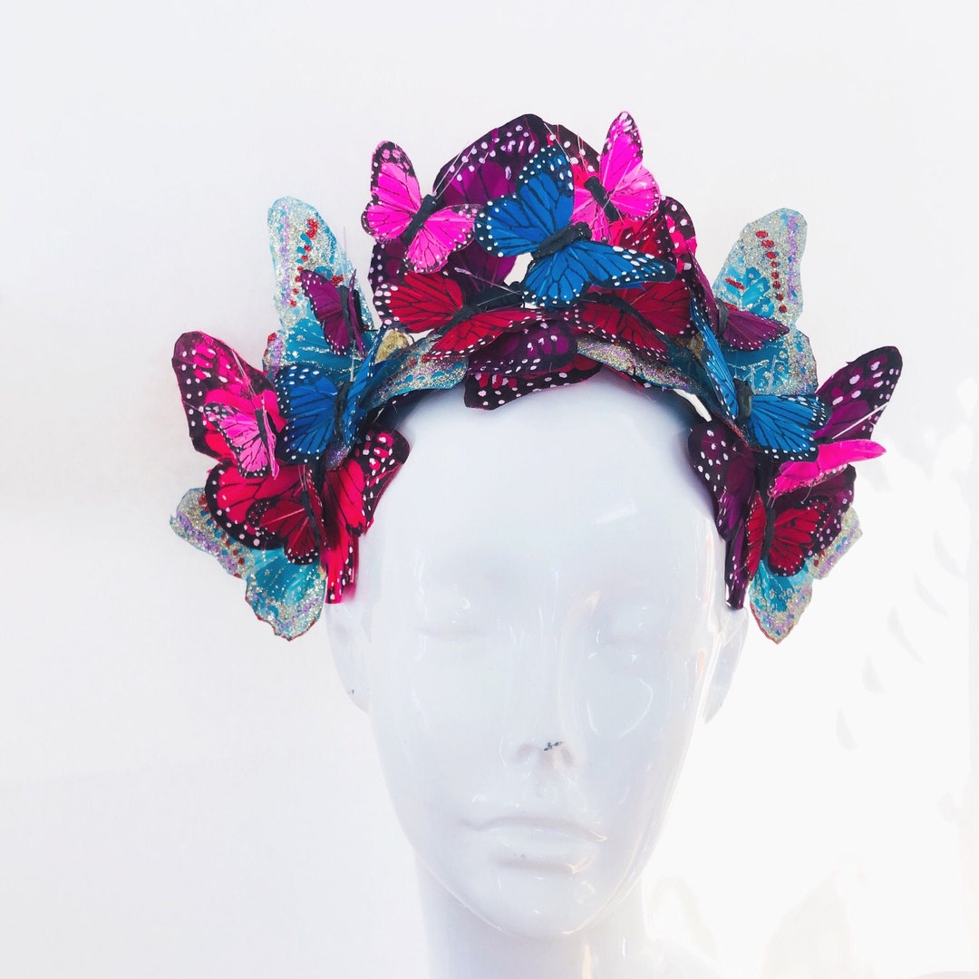 Butterfly Headdress Headband Monarch Butterfly Headpiece, Butterfly ...