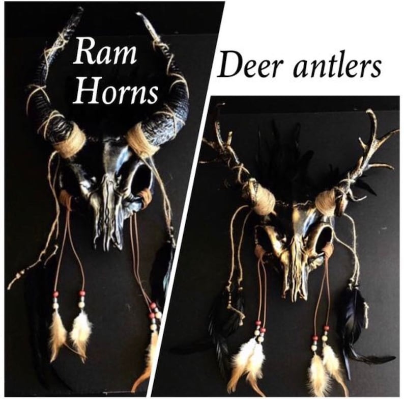 Deer Skull Mask Halloween Ritual Headdress Samhain Festival - Etsy