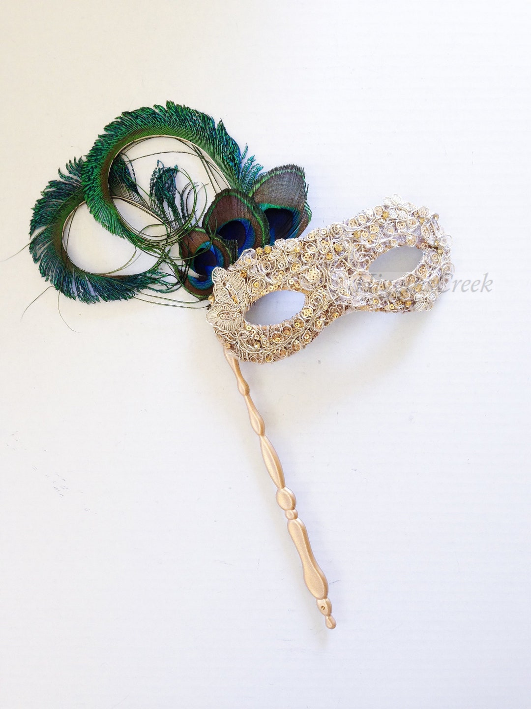 Luxury Feather Mask - Gold Venetian Masquerade Ball Mask - Feathers ...