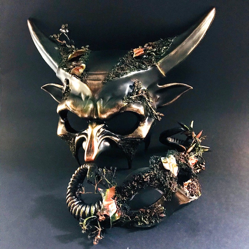Masquerade Mask Couples Horn Masks woodland Animal Mask | Etsy