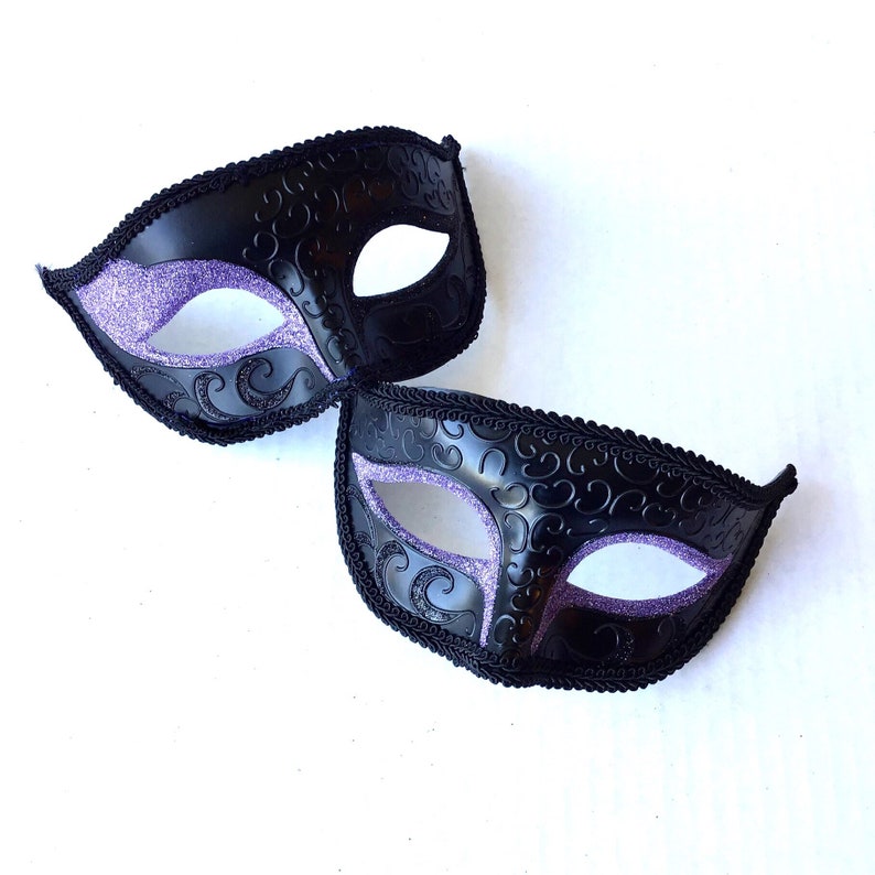 Purple Mens Masquerade Mask - Venetian Ball Party Mask - Etsy