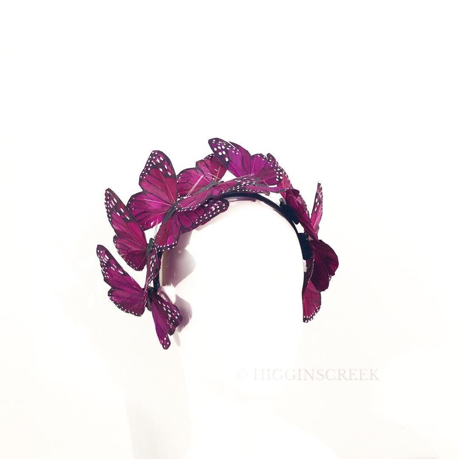 Purple Butterfly Headpiece, Butterfly Headband Women, Purple Derby ...