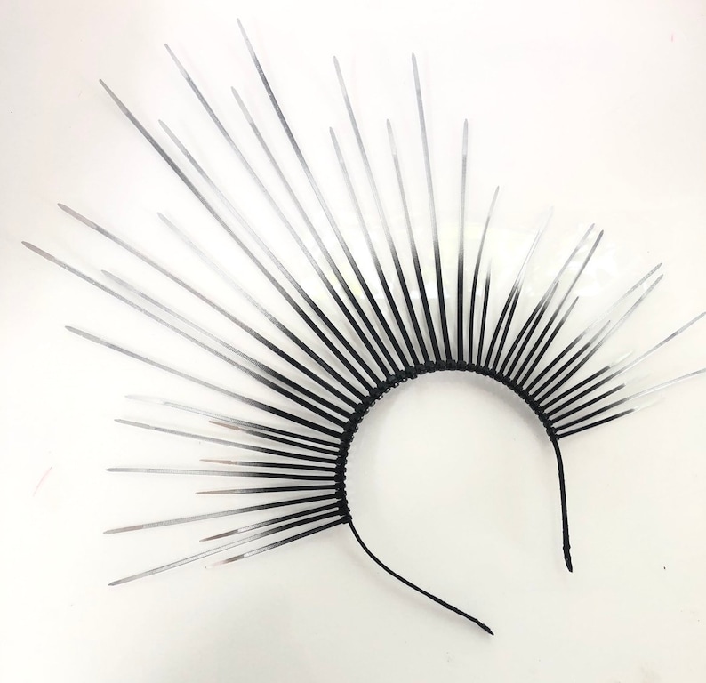 Silver Spike Crown Headdress Silver Sunburst Crown Heavenly - Etsy