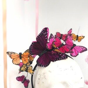Tea Party Hat, Monarch Butterfly Headdress Hat Fascinator Derby Hat ...