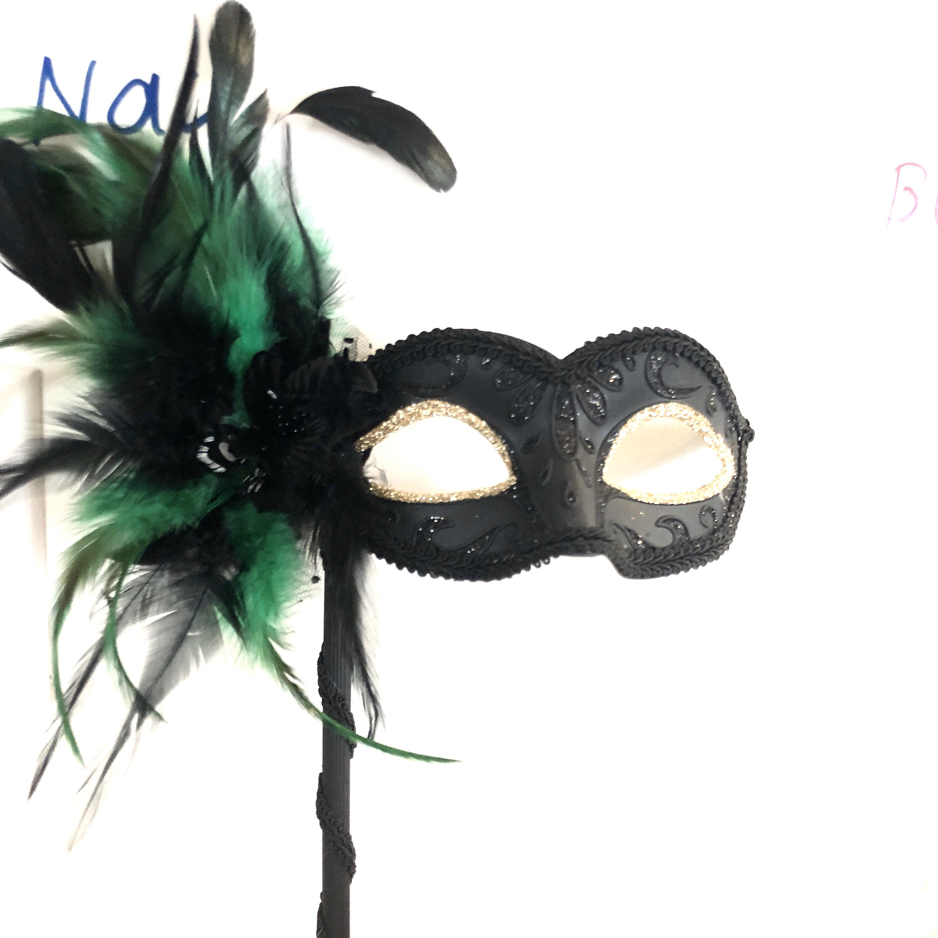 Female Masquerade Masks On A Stick