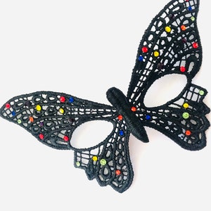 Butterfly Mask Children, Rainbow Rhinestones Girl Lace Mask for ...