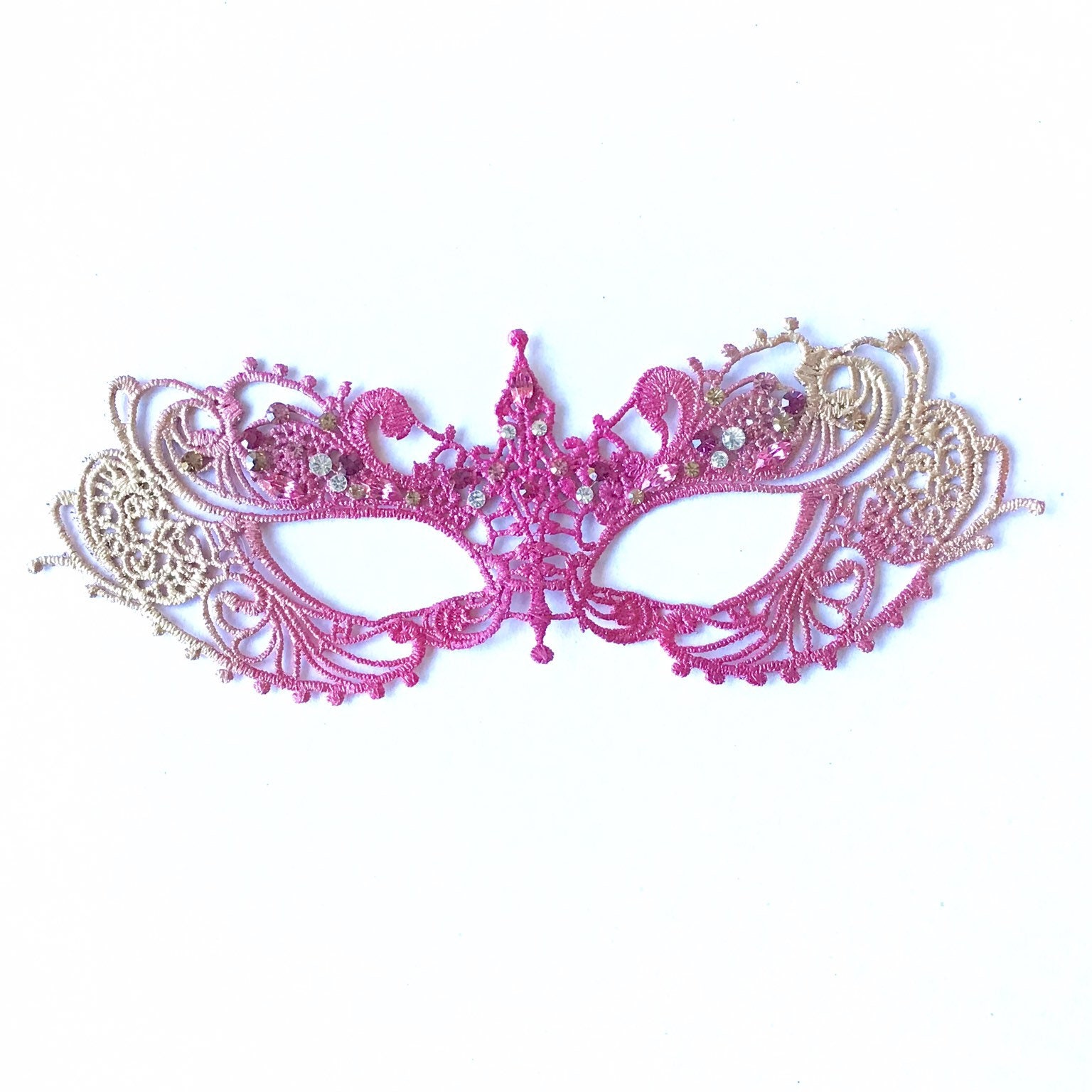 Pink womens masquerade mask pink lace mask masquerade gala | Etsy