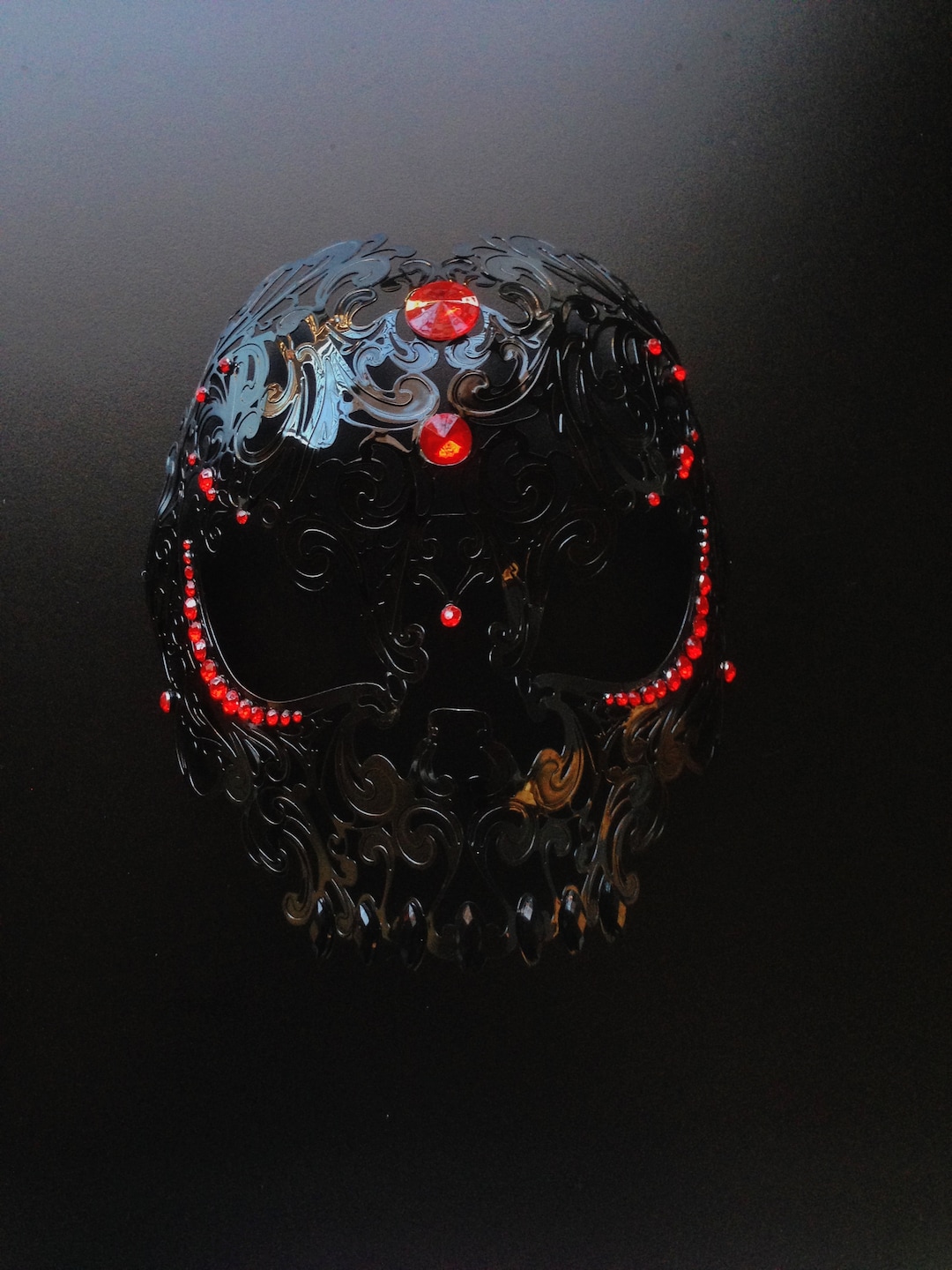 Skull Masquerade Mask Men, Red Skull Mask Halloween, Mens Masquerade ...