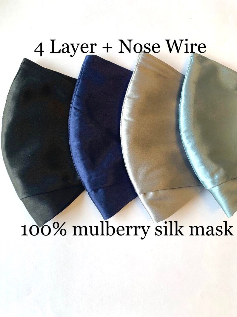 Silk Cloth Mask LUXURY SILK Face Mask Women Silk Mask Dusty | Etsy