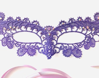 Dark Purple Girls Masquerade Ball Feather Party Mask Pair - Etsy
