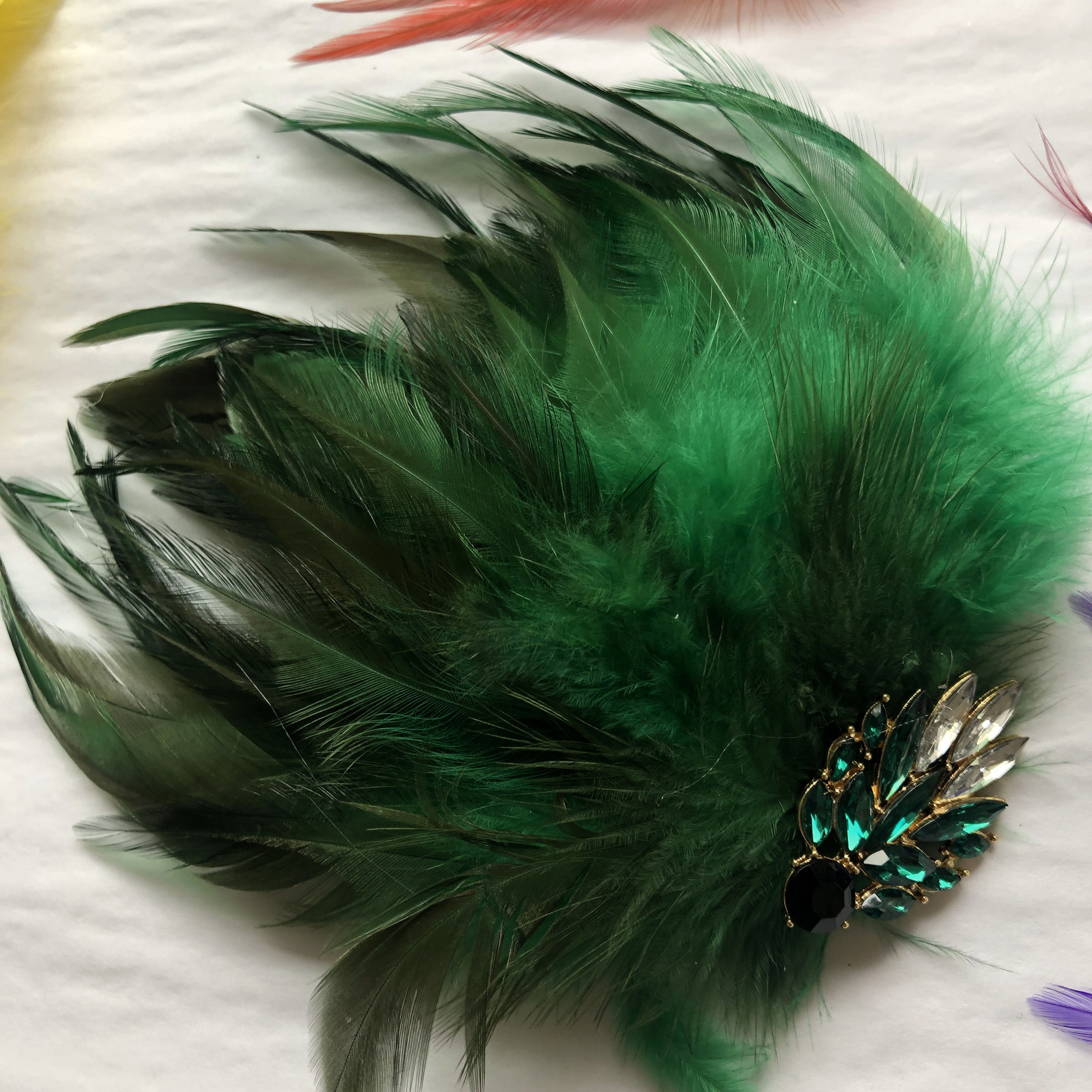 Dark Green Feathers