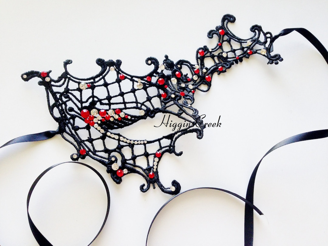 Half Face Masks, Gothic Masquerade Masks, Lace Face Mask, Mardi Gras ...