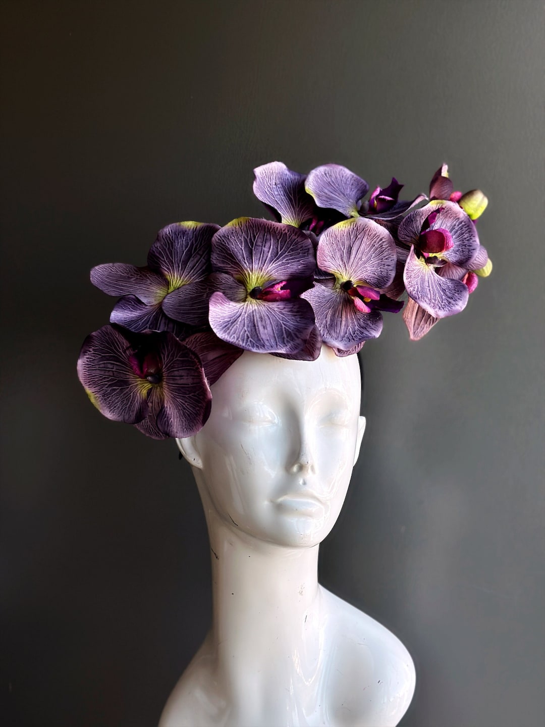 Purple Fascinator Orchid Headband Flower Fascinator Hat Tea Party Hat ...
