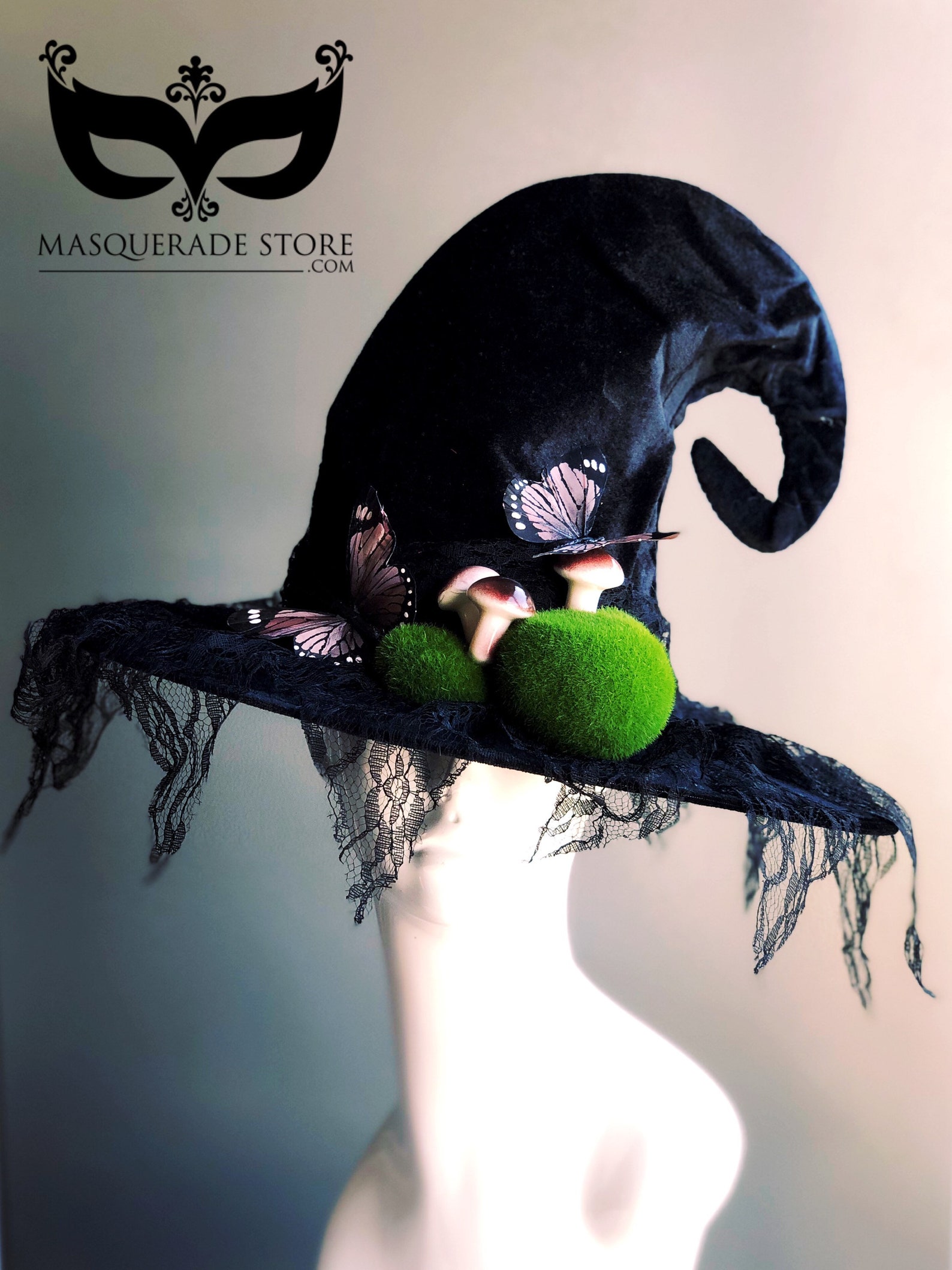 Black TALL Witch Hat Pointy Witches Hat Wizard Hat Witching Hat Wide ...