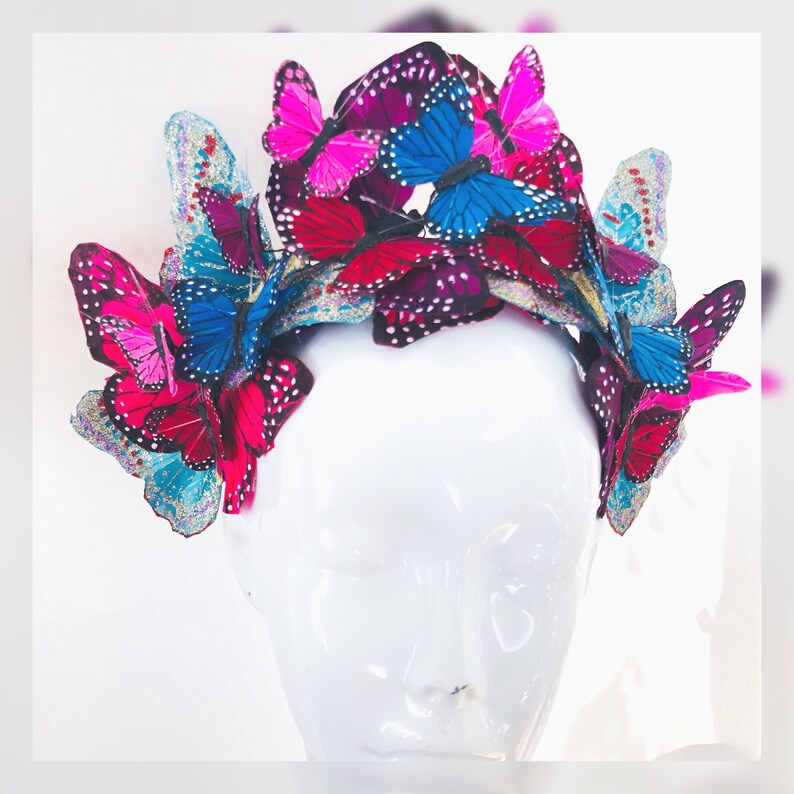 Butterfly Headdress Headband Monarch Butterfly Headpiece | Etsy