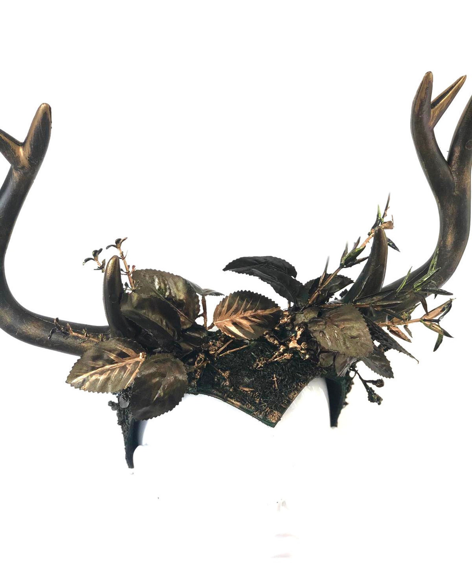 Rustic Woodland Headpiece Deer Antler Headdress Forest Earth Pagan ...