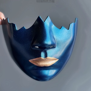 Enigmatic Mouth Only Mask Half Face Phantom Masquerade Mask Abstract ...