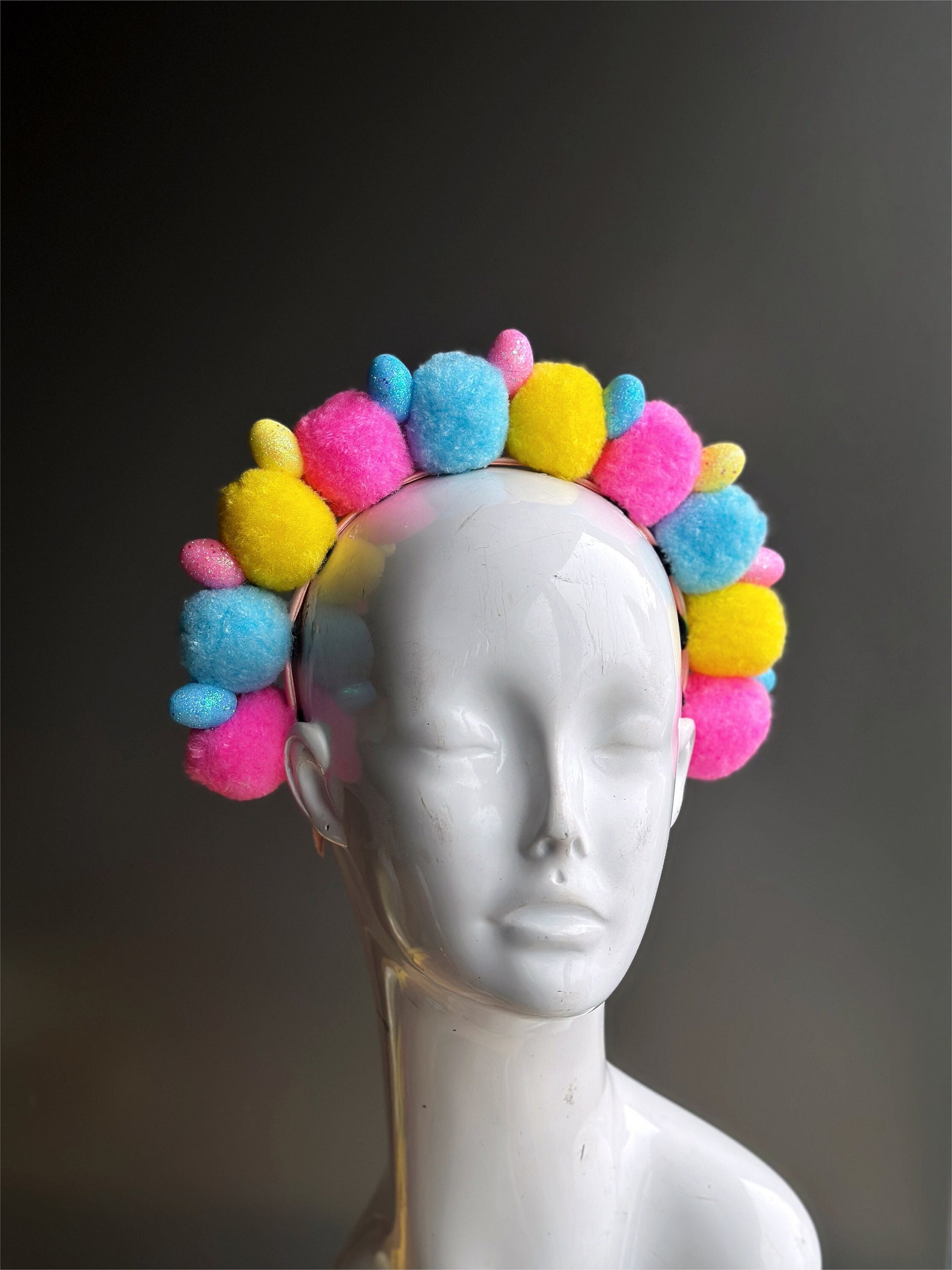 Fun Easter Headband With Pom Poms - Colorful Easter Egg Headband for ...