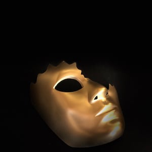 Masquerade Mask Full Face Cover Mask GOLD LIP Half Face Mask Mouth ...